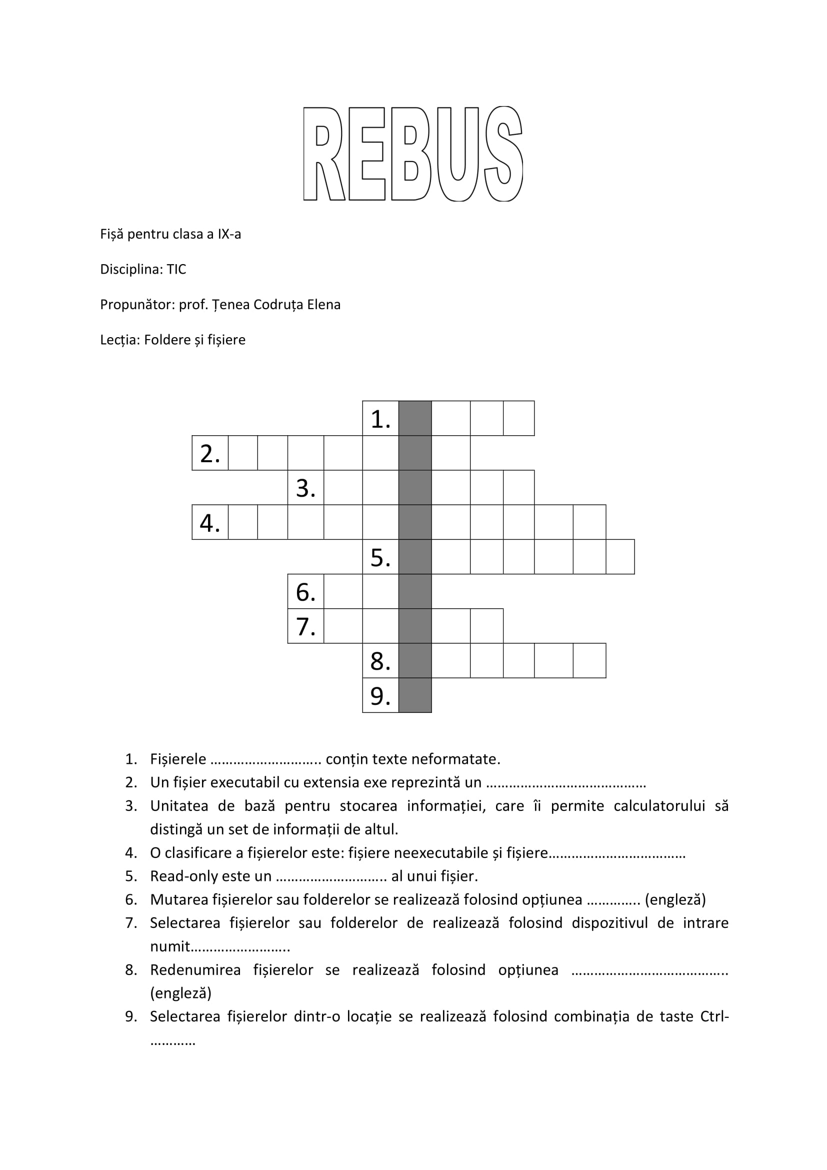 AcademiaABC – TIC-Rebus(clasa a IX-a)