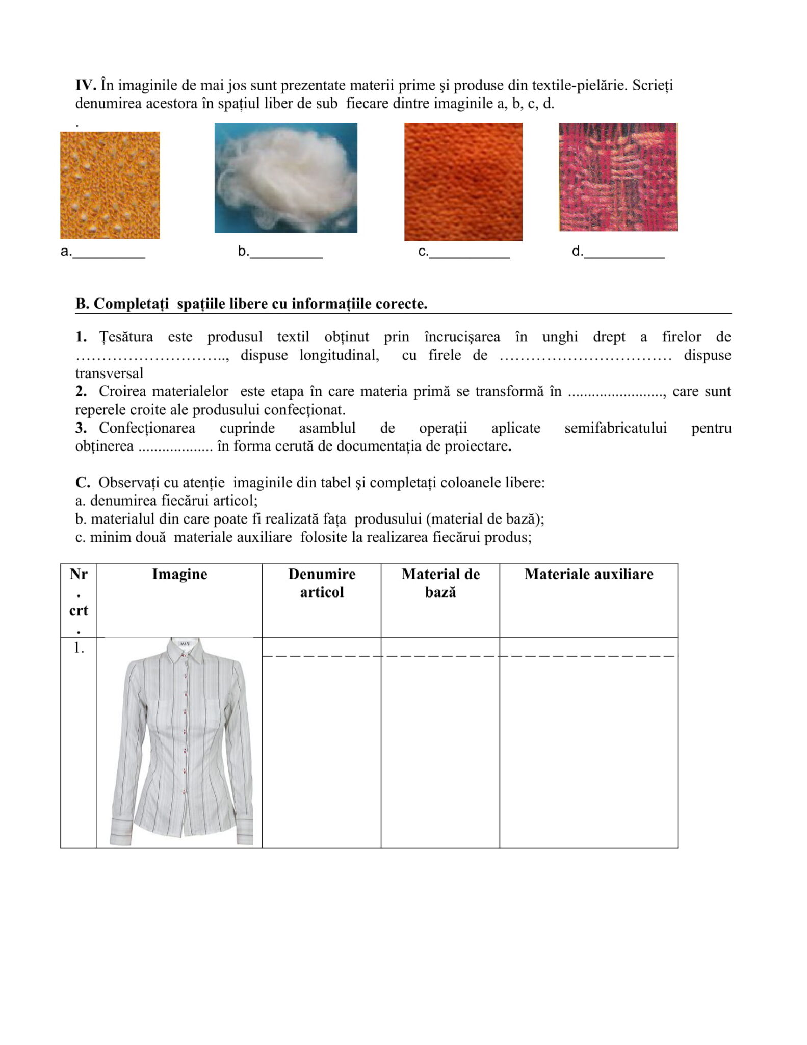 AcademiaABC – Evaluare Materiale de bază şi auxiliare utilizate în ...