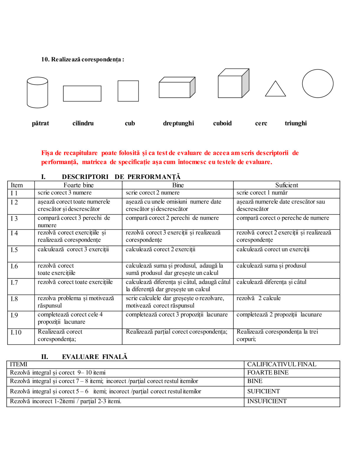 AcademiaABC – Fișă de recapitulare finală MEM Clasa a II-a