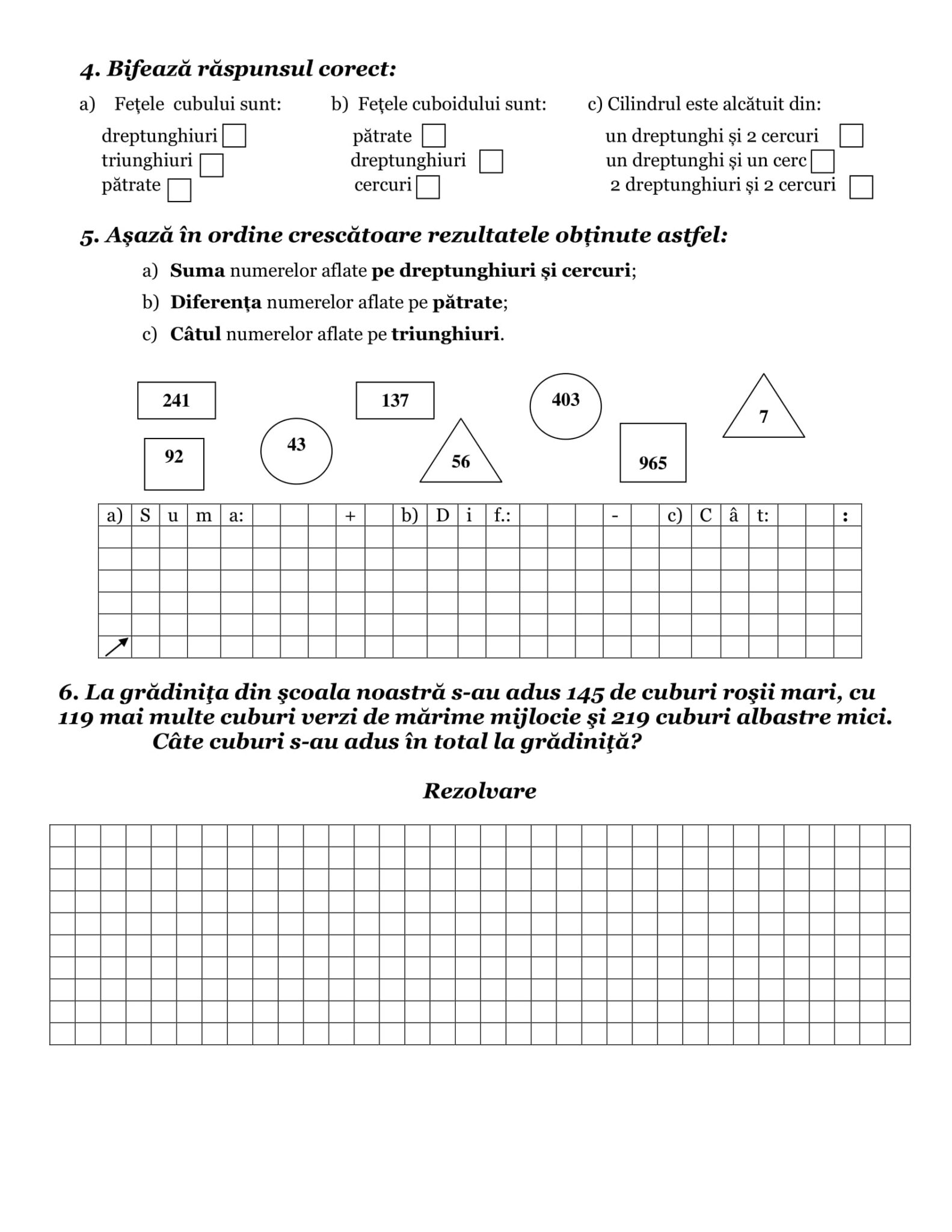 AcademiaABC – Fișă de lucru-Figuri geometrice
