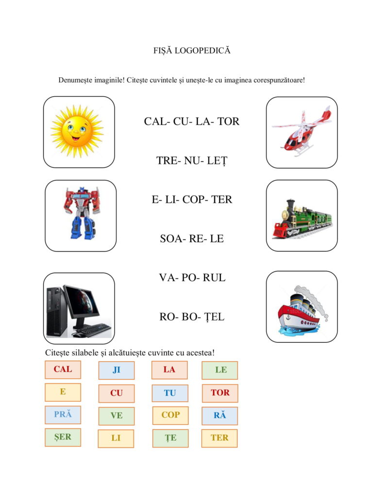 AcademiaABC – Set fișe de lucru de logopedie(partea 1)