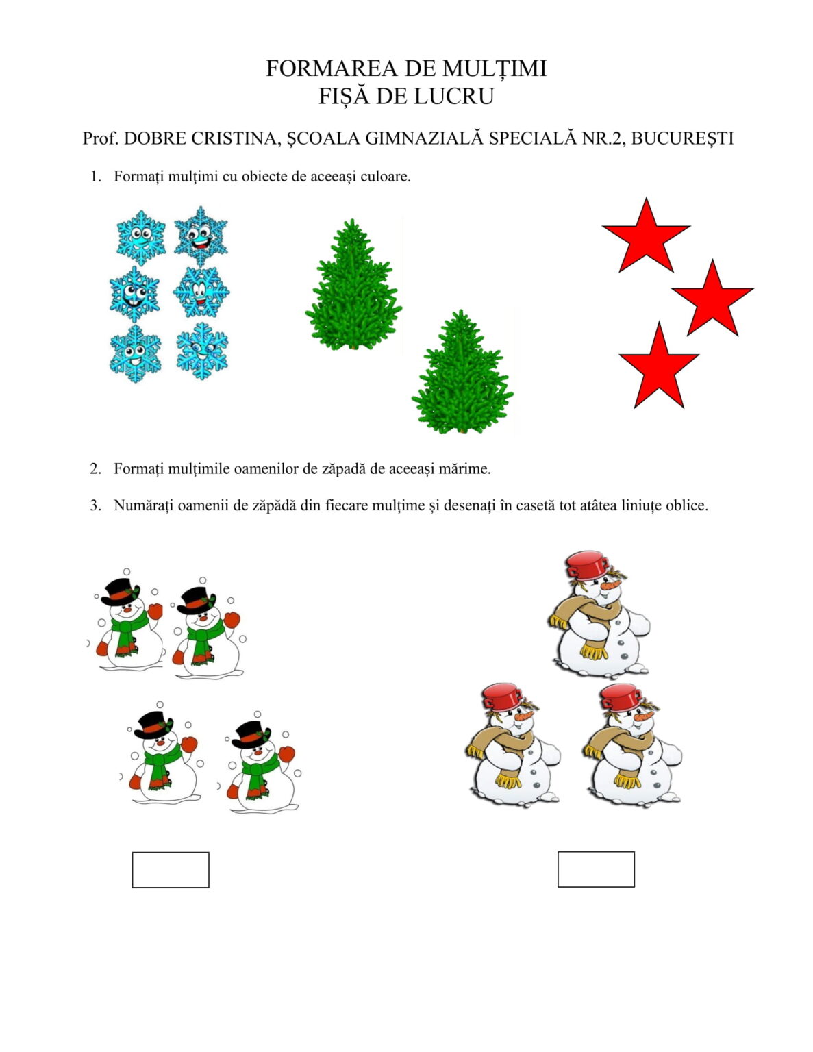 AcademiaABC – Fișă de lucru-Formare de mulțimi