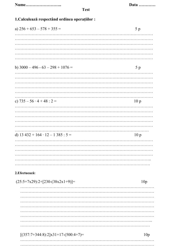 AcademiaABC – Evaluare-Ordinea efectuării operațiilor