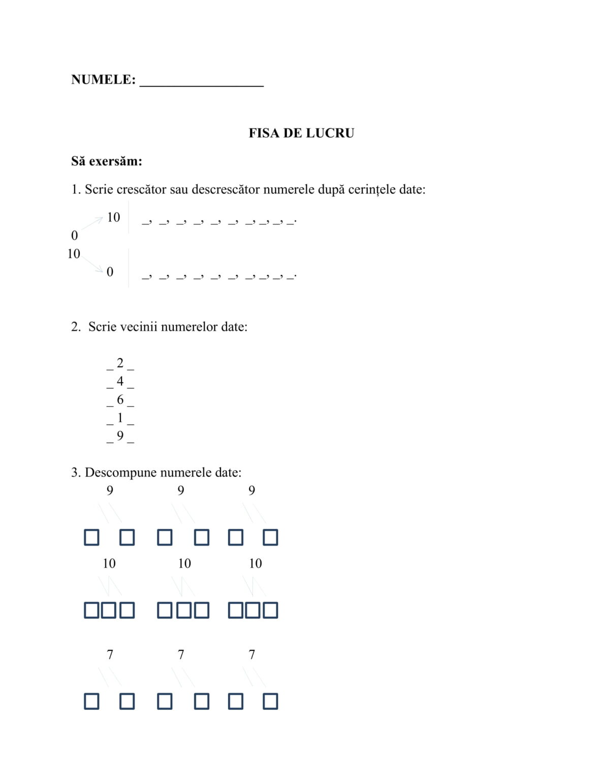 AcademiaABC – Fișă de lucru-Numerele naturale 0-10
