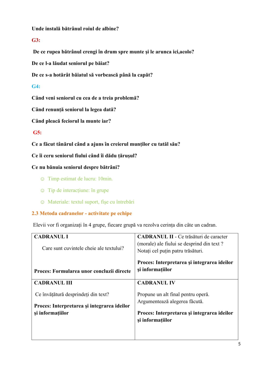 AcademiaABC – Fișă de lucru-Textul literar narativ