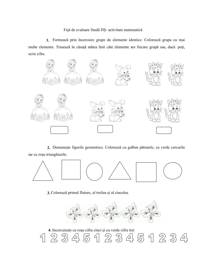 AcademiaABC – Evaluare Grădiniță Domeniul Științe-Activitate matematică