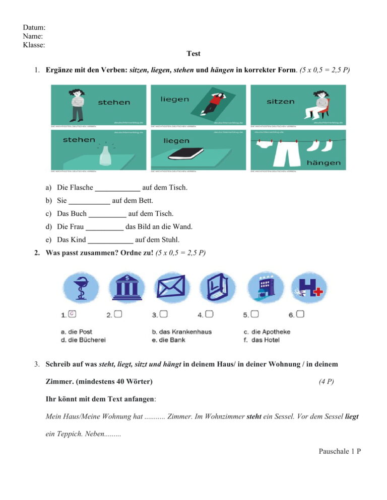 AcademiaABC – Test Limba germană-Clasa a V-a
