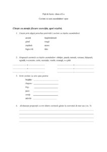 AcademiaABC – Fișă de lucru-Clasa a II-a Cuvinte cu sens asemănător/opus