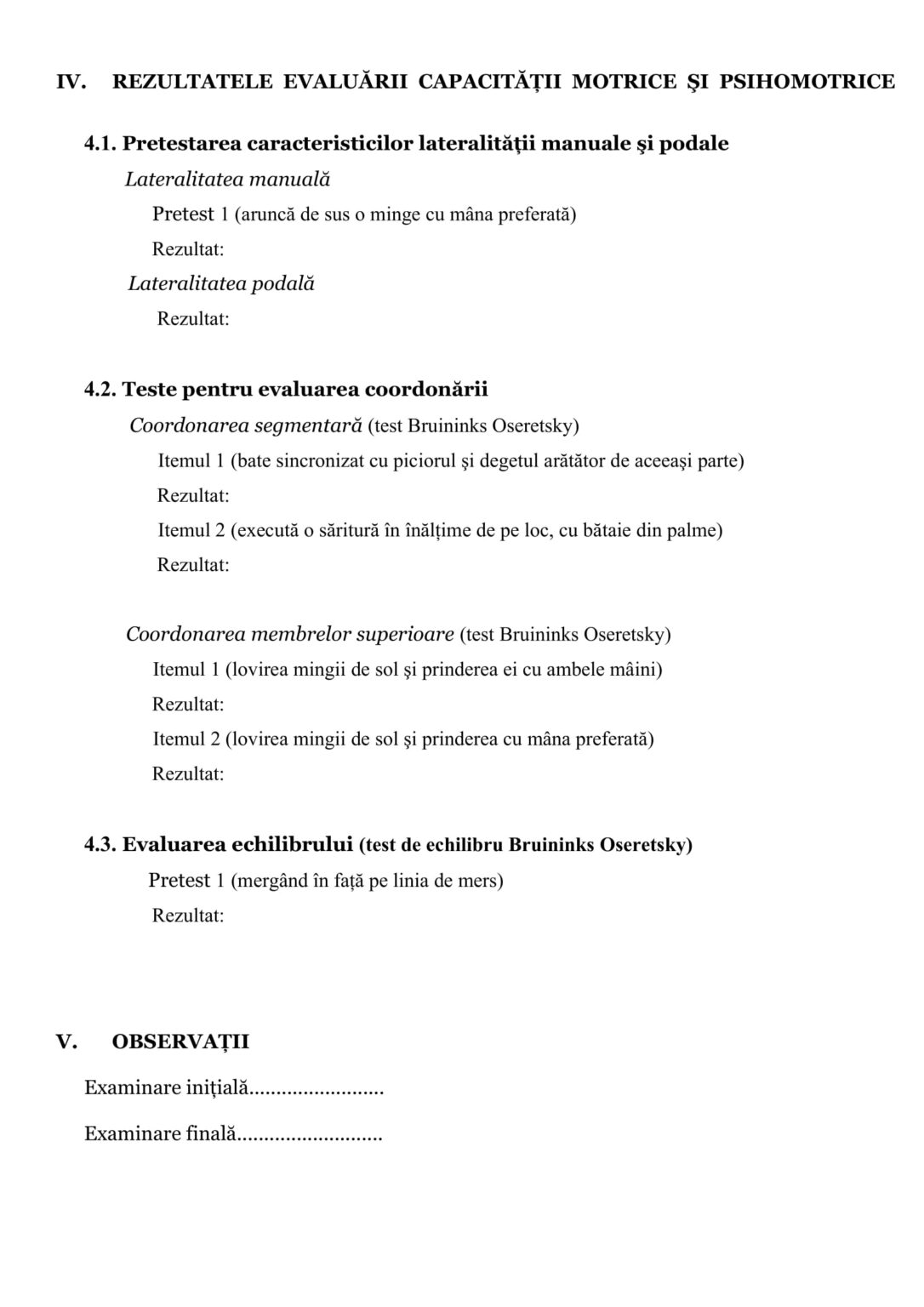 AcademiaABC – Fișă de evaluare individuală-Kinetoterapie