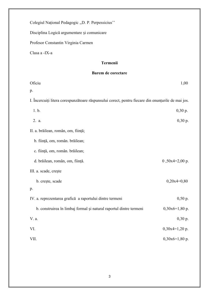 AcademiaABC – Fișă de lucru Logică argumentare și comunicare-Termenii