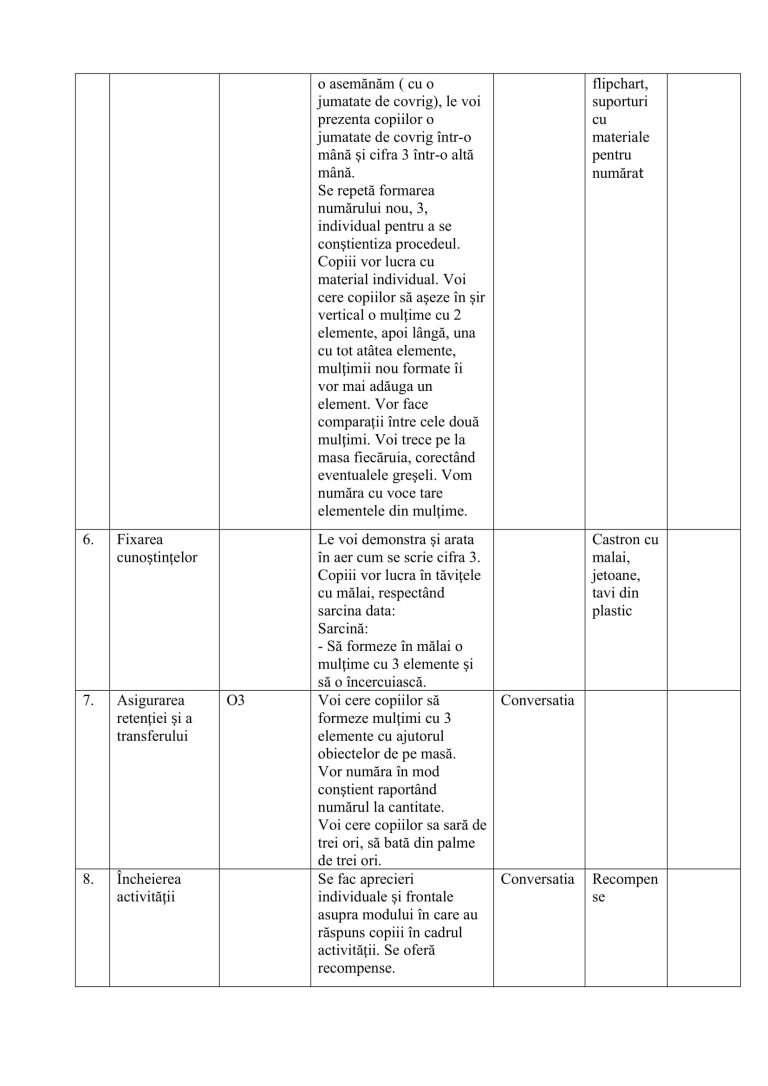 AcademiaABC – Proiect didactic Grădiniță-Numărul și cifra 3