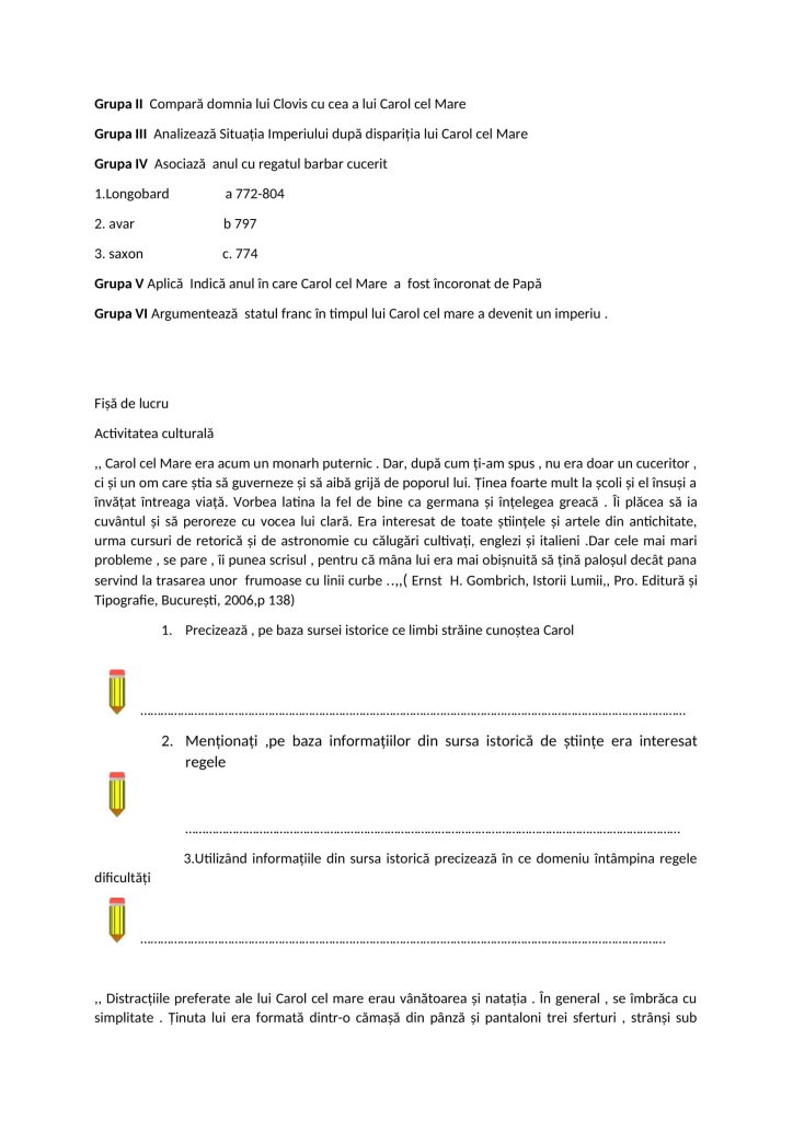 AcademiaABC – Creștinarea Francilor. Carol cel Mare-Istorie Clasa a V-a