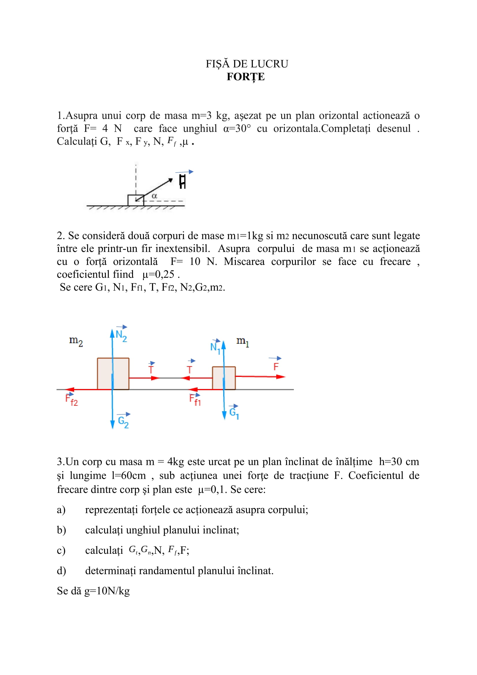 AcademiaABC – Fișă de lucru Fizică-Forțe