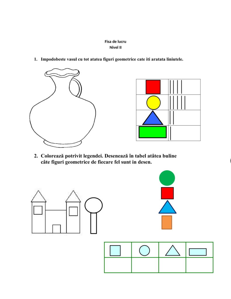 AcademiaABC – Fișe de lucru-Forme geometrice Grădiniță