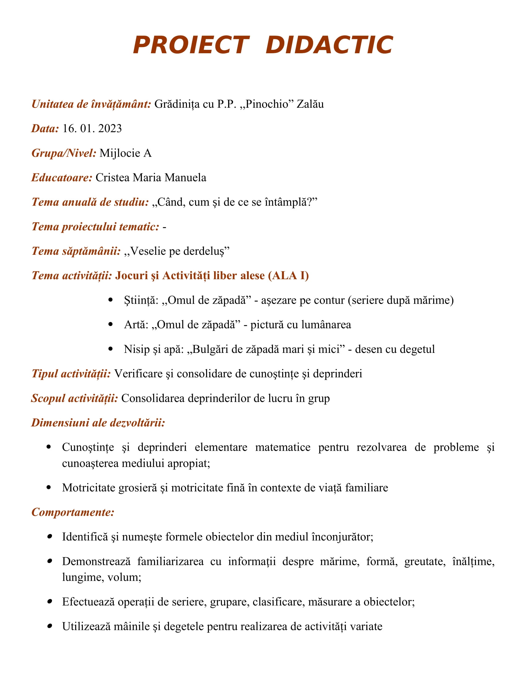 AcademiaABC – Proiect didactic-,,Veselie pe derdeluș”(ALA1)