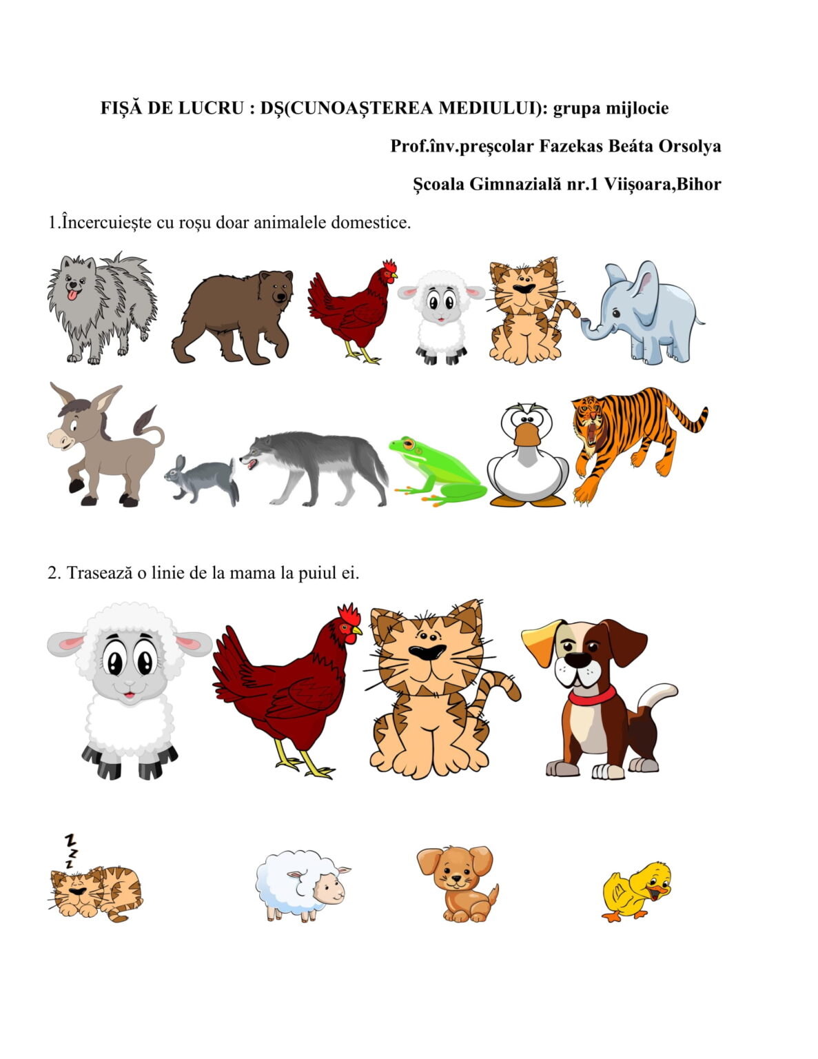 AcademiaABC – Fișă de lucru Grădiniță Grupa mijlocie-Cunoașterea ...