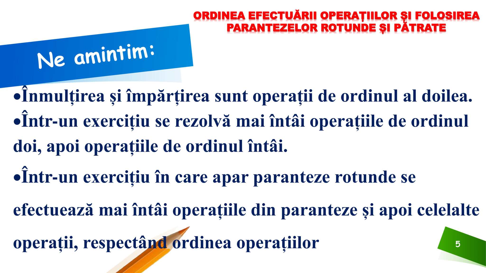 AcademiaABC – Ordinea efectuării operațiilor și folosirea parantezelor ...