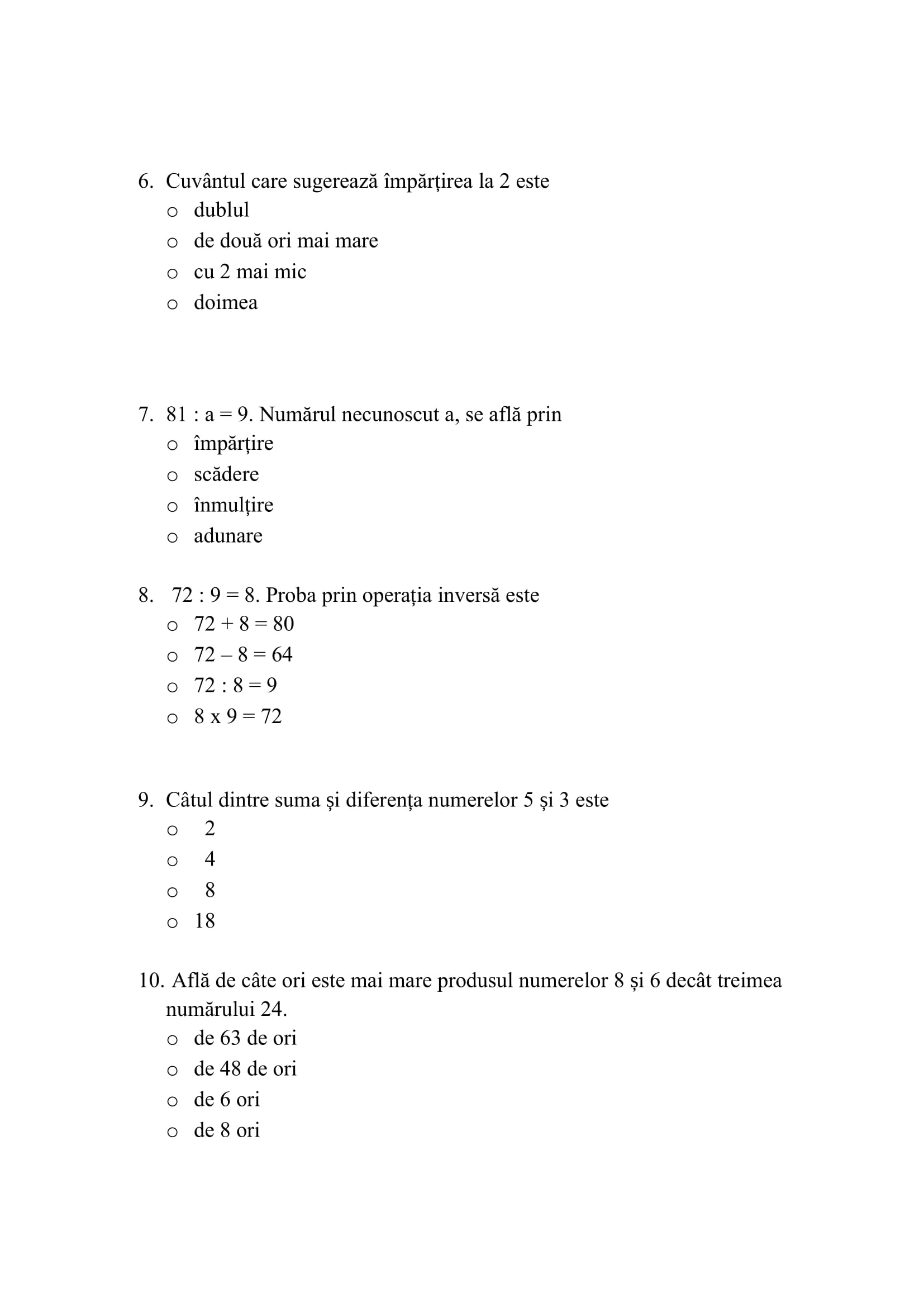 AcademiaABC – Fișă de lucru Împărțirea numerelor naturale în concentrul 0 – 100 Clasa a II-a ...
